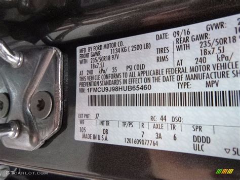 2017 Escape Color Code J7 For Magnetic Photo 116051590 2017 Escape Color Code J7 For Magnetic Photo 116051590