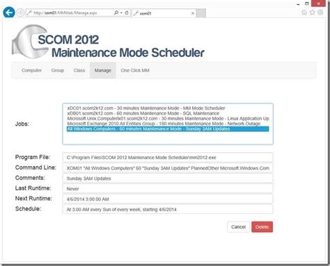 Scom 2012 Maintenance Mode Scheduler User Guide Scom Maintenance Mode