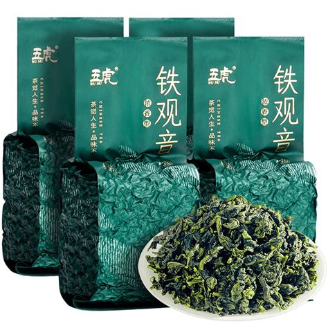 早春茶五虎WU HU 五虎正宗安溪鐵觀音茶葉秋茶特級高山烏龍茶正味蘭花香 蝦皮購物