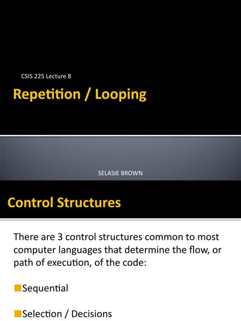 Looping Pdf Control Flow Computer Engineering