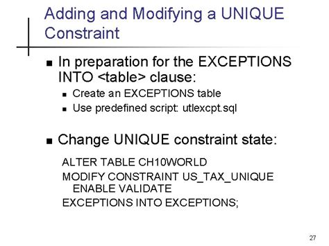 Data Integrity Constraints 1 Objectives Learn The Types