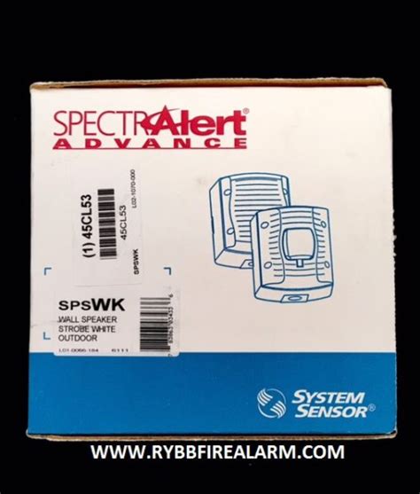 SYSTEM SENSOR SPSWK WALL SPEAKER STROBE WHITE OUTDOOR RYBB Fire Alarm Parts Service Repairs