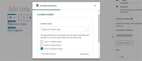 Get Started With Conditional Blocks Free For Wordpress