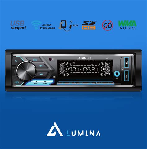 Lumina Gt Single Din Deckless Media Bt Usb Aux Receiver