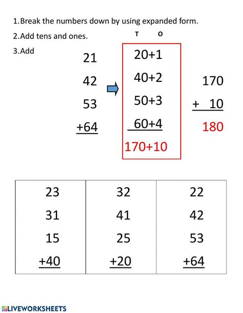 Add Up To Four Two Digit Numbers Worksheet For 2nd Grade Lesson Worksheets Library