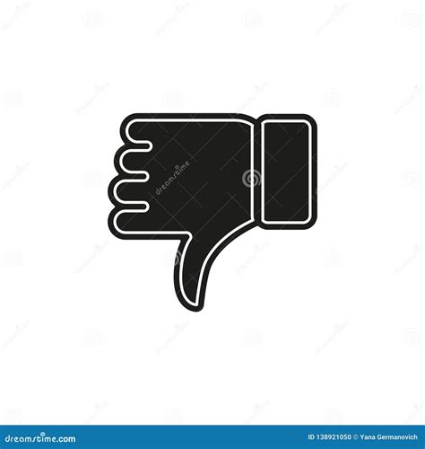 Dislike Icon Thumb Down Button Bad Symbol Negative Illustration