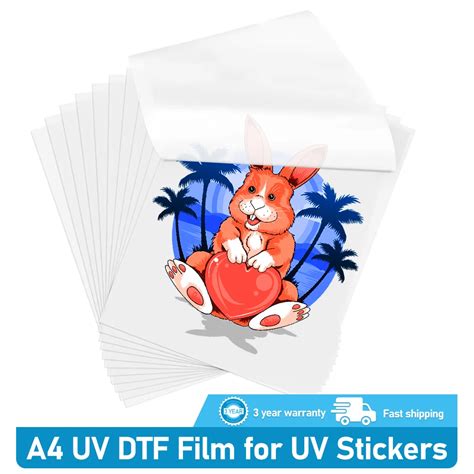 Uv Dtf 필름 A4 스티커 필름 프린터용 방수 스크래치 방지 프린터 10 개 25 50 100 개 티몬