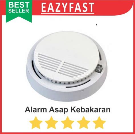 Alarm Asap Deteksi Kebakaran Detector Api Fire Smoke Sensor Baterai Lazada Indonesia