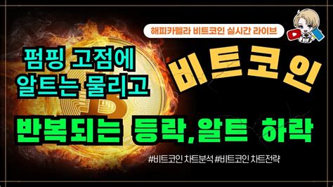 비트코인 실시간 반복되는 비트 등락에 알트 하락펌핑고점에 물리고 1125 점심💎비트코인 비트코인실시간 이더리움