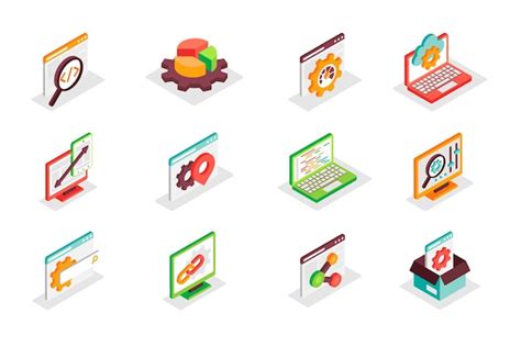 Premium Vector App Development Isometric Concept In 3d Design For Landing Page