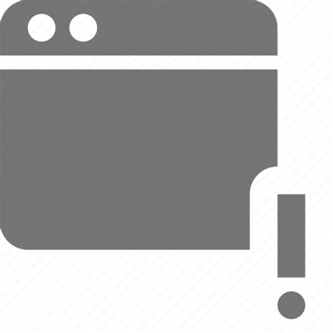 Alert Window Application Error Exclamation Icon Download On Iconfinder