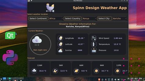 python weather app for beginners modern interface use api threads