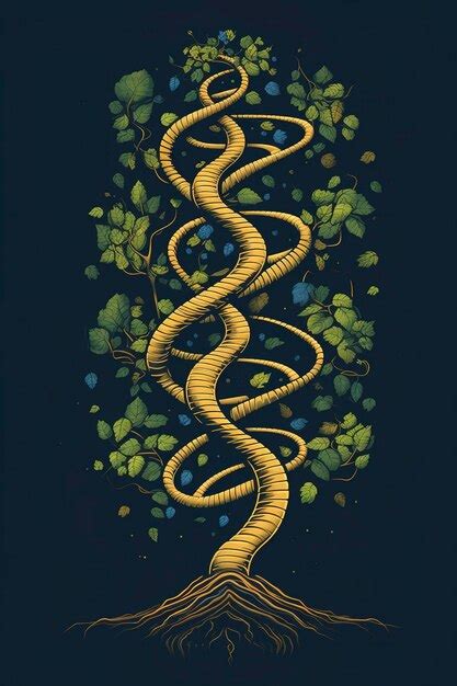 Premium Photo An Artistic Depiction Of A Dna Double Helix