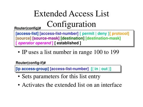 ppt ip standard access configuration powerpoint presentation free download id 898285