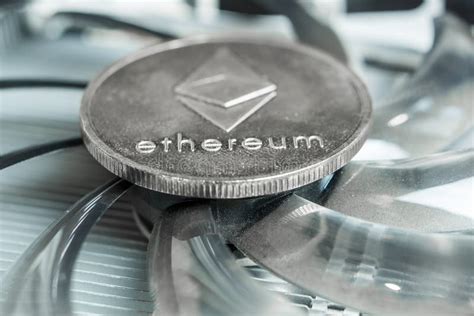 Ethereum Cryptocurreny Coin Placed On GPU Graphic Card Editorial Image Image Of Blockchain