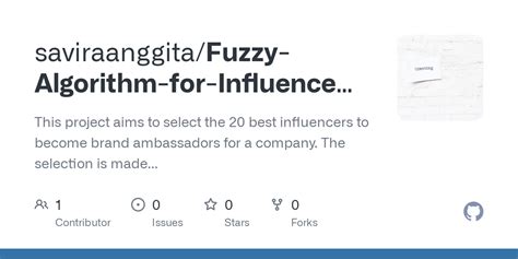 Github Saviraanggitafuzzy Algorithm For Influencer Selection This