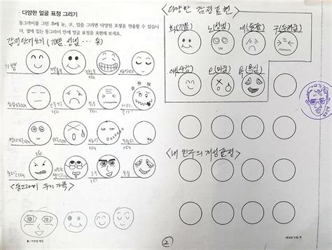 동그라미 얼굴 표정과 감정 읽기 감정 얼굴 읽기