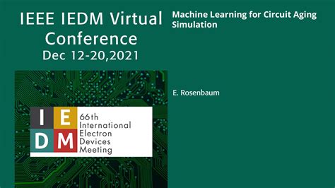 Machine Learning For Circuit Aging Simulation Electron Device Society Eds