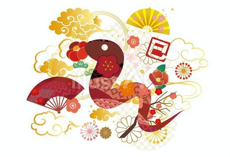 免費矢量 2025蛇年賀年片材料