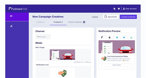 Creating A Creative Pushnami Ads Help