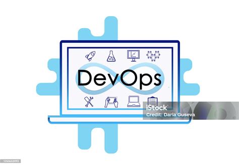 Devops 개념 랩톱 화면에서 개발자 및 운영 기호입니다 Html에 대한 스톡 벡터 아트 및 기타 이미지 Html 개발 건강관리와 의술 Istock