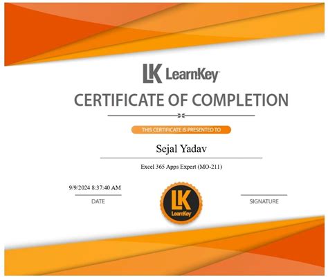 Sejal Yadav On Linkedin Excel365 Microsoftexcel Certification Learnkey Professionaldevelopment