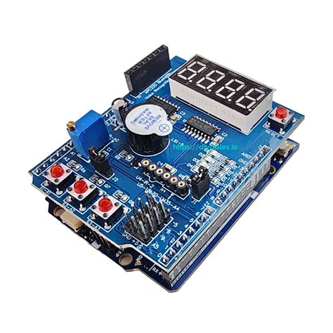 Diyables Multi Function Shield For Arduino Uno Mega 4 Digit 7 Segment Led Display Surface