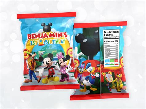 Mouse Clubhouse Chip Bag Mouse Clubhouse Chip Bag Label Mouse