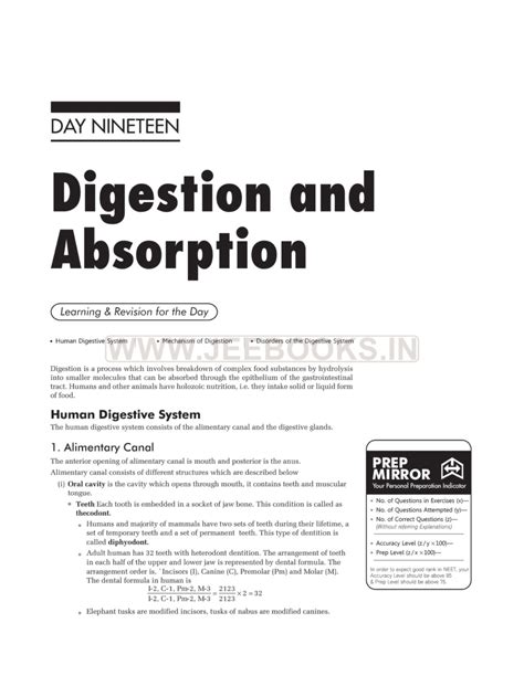 Digestion And Absorption SIR Odia