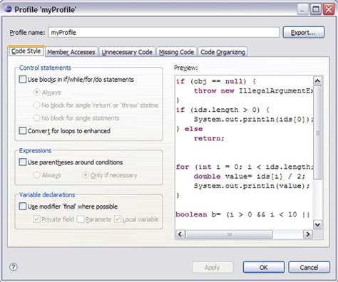eclipse an autoformat tool to automatically insert braces around