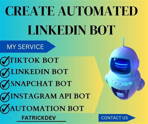 Create Automated Tiktok Bot Instagram Api Bot Linkedin Bot By