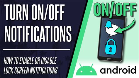 How To Turn ON OFF Lock Screen Notifications On Android Phone YouTube