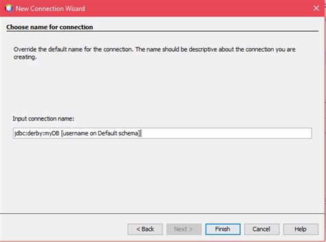 Java Connection String For Embedded Derby Database That Can Be Exported With Executable File