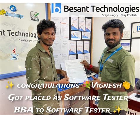 Besant Technologies On Linkedin Offerletter Itjobs Placementassurance Manualtesting