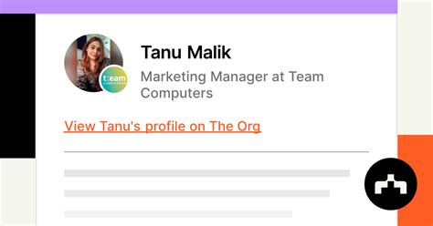 Tanu Malik Marketing Manager At Team Computers The Org