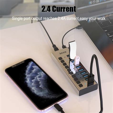 สงจาก กทมJasoz USB HUB Combo Splitter Port Gbps ความเรวสง พรอมสวตชควบคม PC