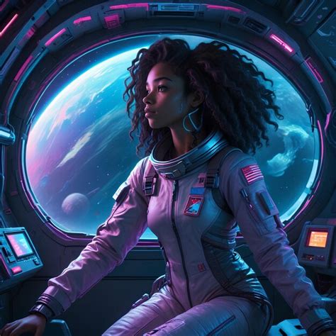 Premium Photo Teenage Girl Participating In Space Exploration 1