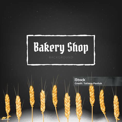 황금 밀 스파이크와 호밀의 사실적인 3d 벡터 일러스트레이션으로 전통 축제와 빵 만들기 디자인에 적합합니다 표면 전체에 밀가루를