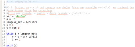 Python Fr Pleins Dexercices Sur Les Chaines