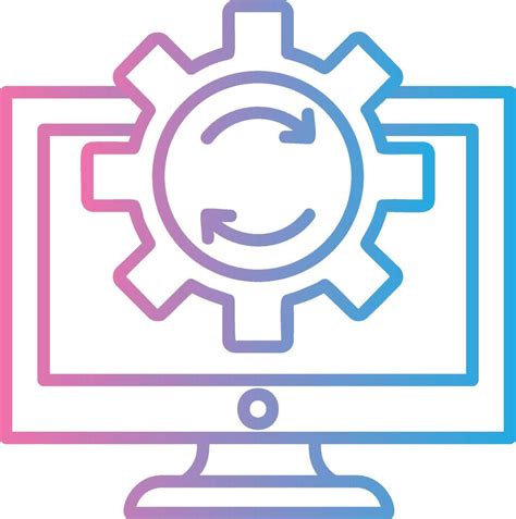 Datos Procesando Línea Degradado Icono Diseño 43391664 Vector En Vecteezy