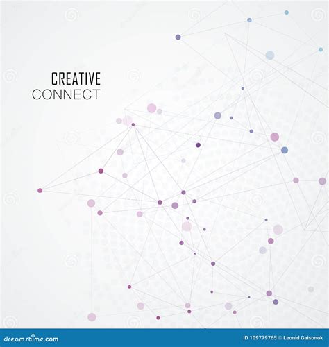 Abstract Connection Background With Molecule Structure Science And Network Vector Illustration