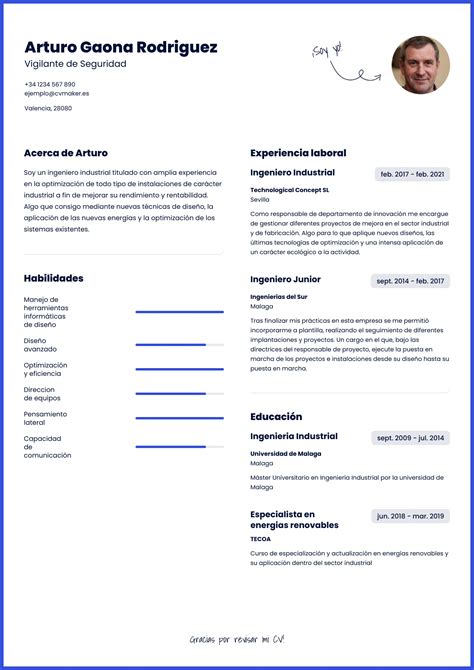 Ejemplo De Cv Studentjob Es