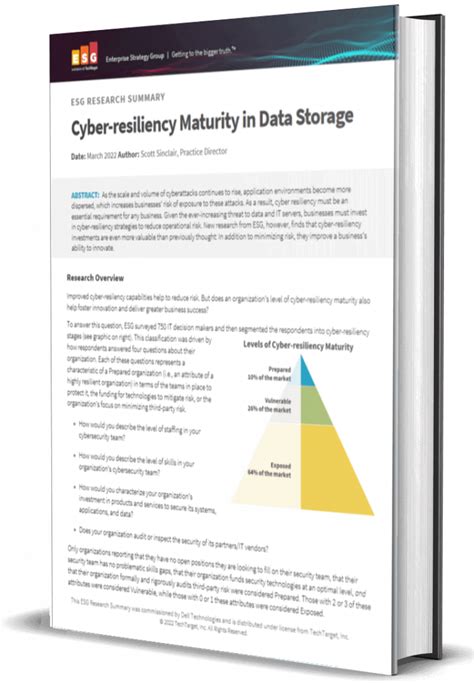 Cyber Resiliency Maturity In Data Storage