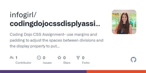 Github Infogirl Codingdojocssdisplyassignment Coding Dojo Css Assignment Use Margins And