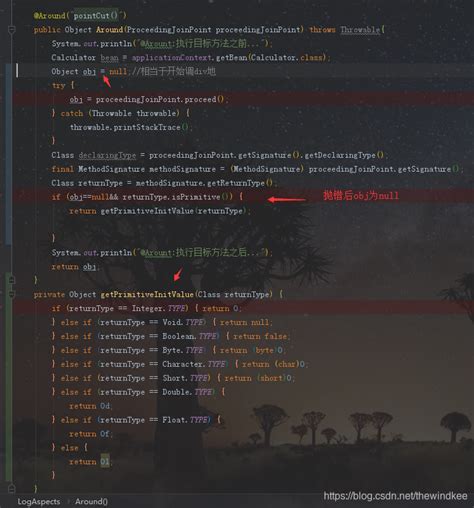 Springaop时null Return Value From Advice Does Not Match Primitive Return Type For Public Int