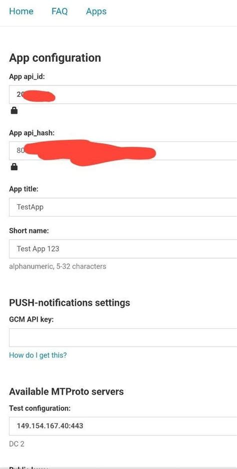 Создаём пару api id hash — teletype