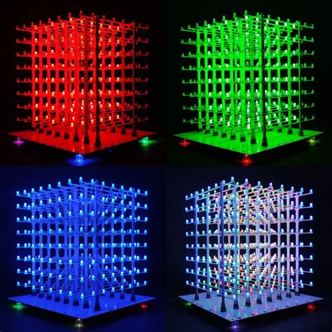 Icubesmart 3d Led Cube 8x8x8 Diy Kit Teenagers Learning 51 Off