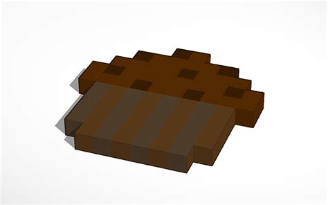 3d Design Chocolate Pixel Muffin Tinkercad