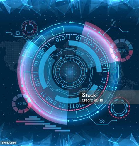 미래의 인터페이스 Hud 디자인 Infographic 요소 기술 과학 분석 테마 레이더에 대한 스톡 벡터 아트 및 기타 이미지