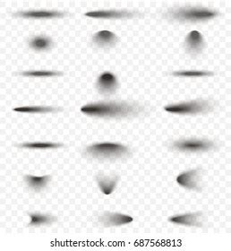 Oval Shadow Set Transparent Soft Edges Stock Vector Royalty Free Shutterstock